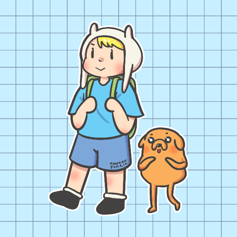 Fin and Jake (Adventure Time Fanart) PSD File (supporter only) · Karyakarsa