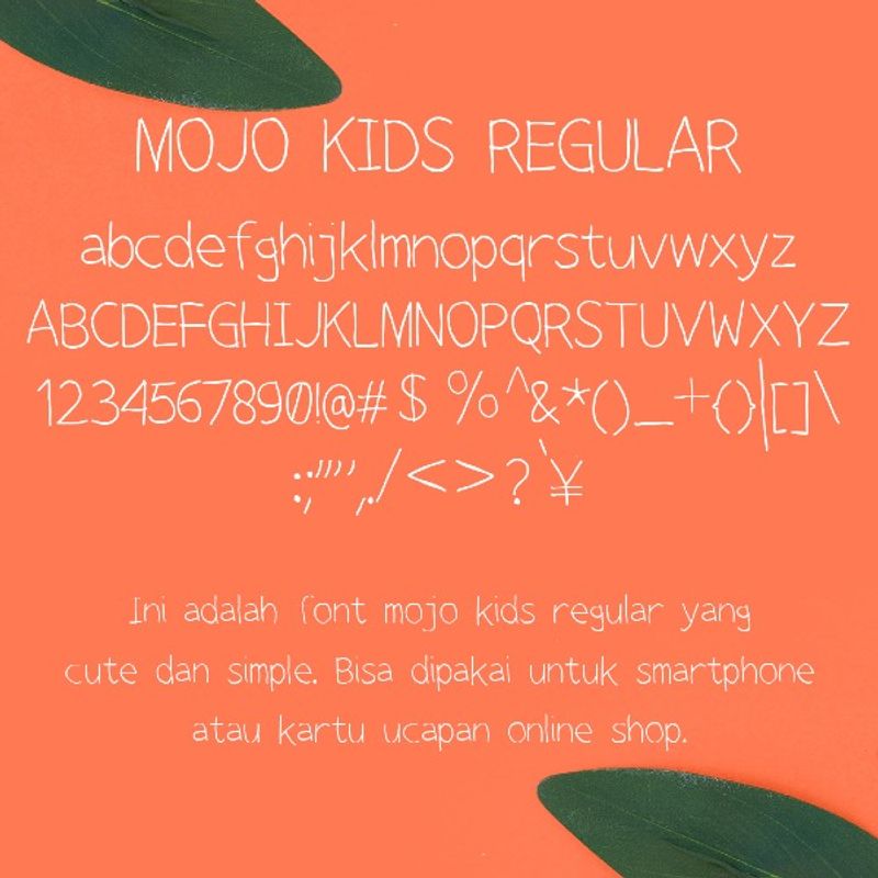 Mojo Kids Regular Font. Cocok untuk kartu ucapan Online Shop · Karyakarsa