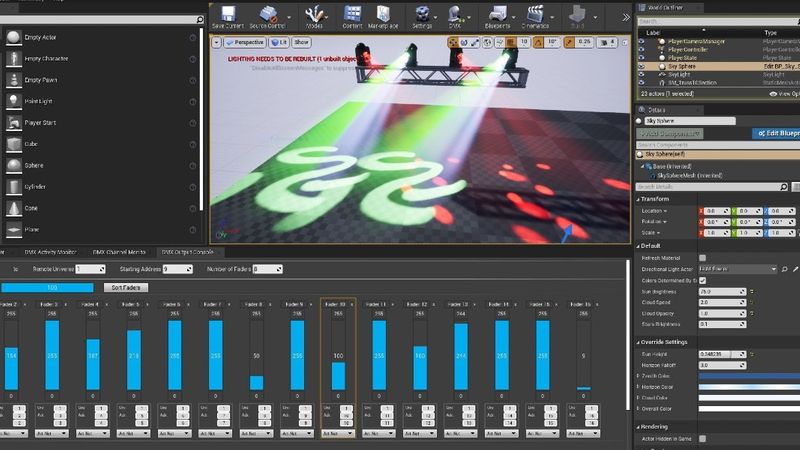 Trigger DMX Sequence Unreal Engine in Aximmetry · Karyakarsa