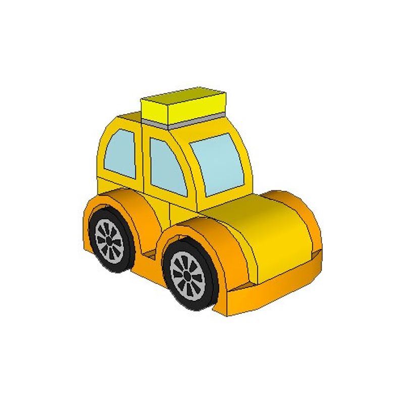 Papercraft: Mini Block - Taxi · Karyakarsa