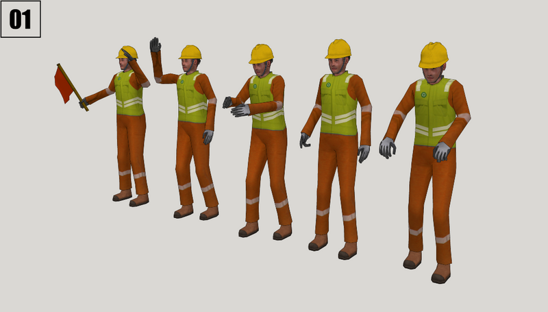 3D Model - Pekerja Konstruksi - Set.01 · Karyakarsa