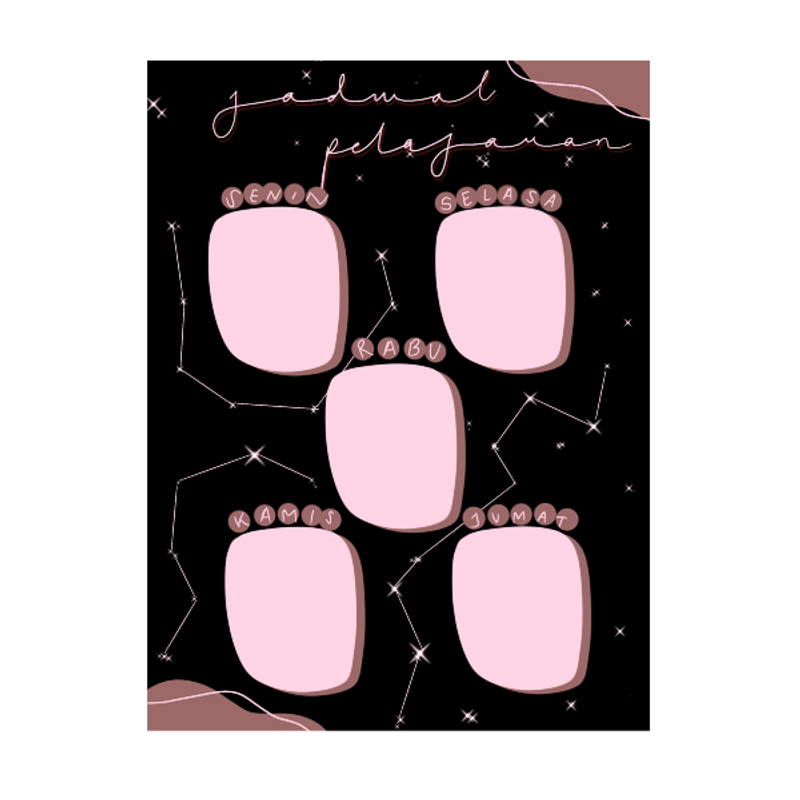 Template Jadwal Pelajaran (Printable) · Karyakarsa