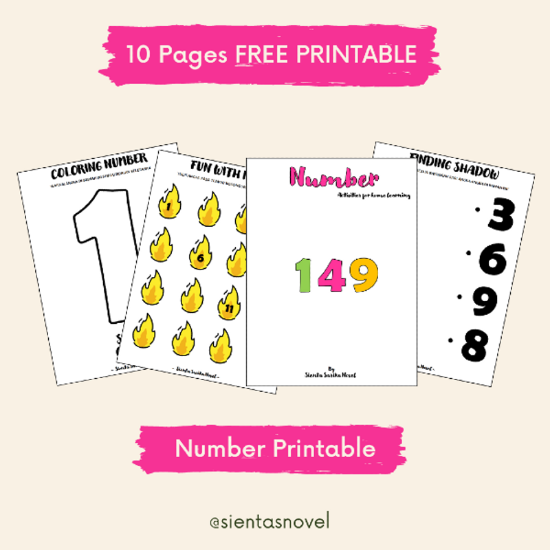[FREE] NUMBER PRINTABLE · Karyakarsa