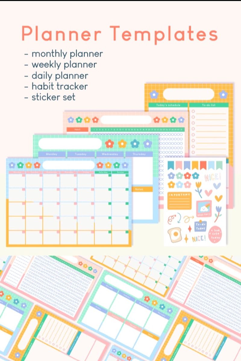 Printable / Digital Planner Templates · Karyakarsa