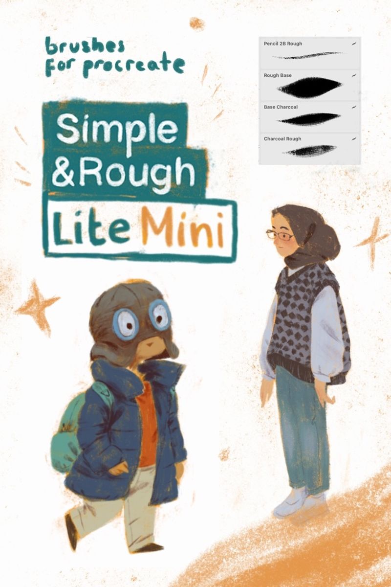 Simple&Rough Lite-Mini | Procreate Brush · Karyakarsa