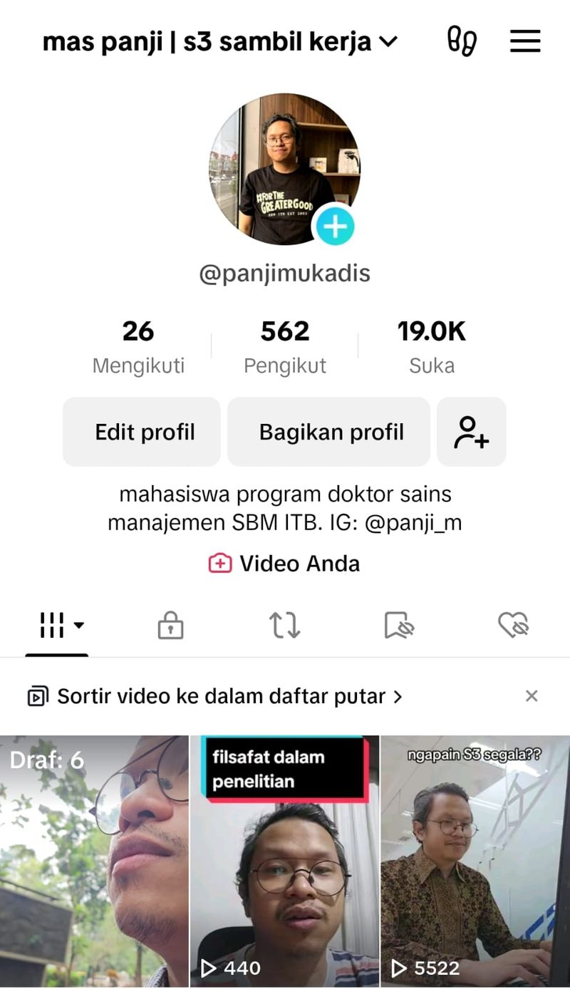 TikTok Mas Panji | S3 Sambil Kerja · Karyakarsa