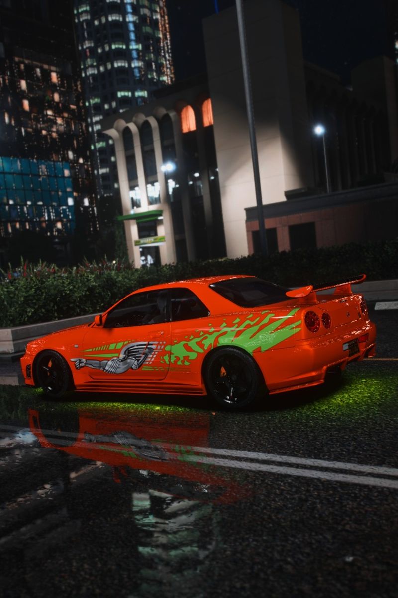 Livery Nissan Skyline R34 x Supra Mk4 Fast And Furious GTA V [Add-on ...