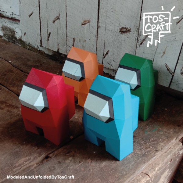 AMONG US Papercraft (Gantung Dinding) · Karyakarsa