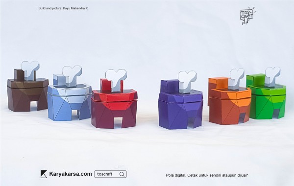 AMONG US TRANSFORMABLE 12 Color Papercraft (Impostor & Dead body mode ...
