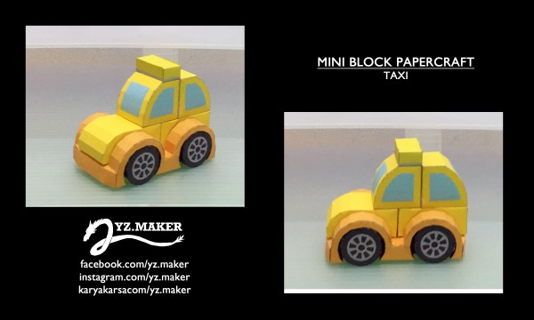 Papercraft: Mini Block - Taxi · Karyakarsa