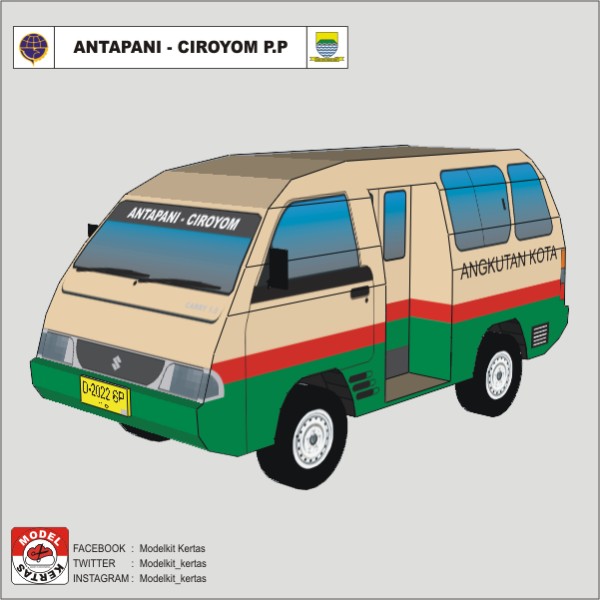 Angkot Series Papercraft : Antapani - Ciroyom · Karyakarsa